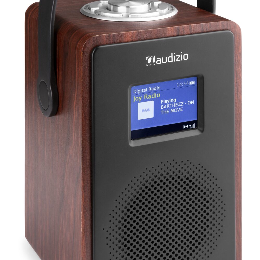 Modena Portable DAB+ Radio with Battery Dark Wood – Audizio