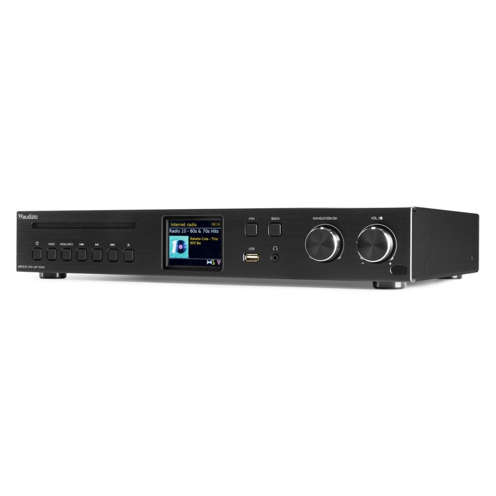 Brescia Internet Receiver with Amplifier, DAB+ and CD Player Black ...