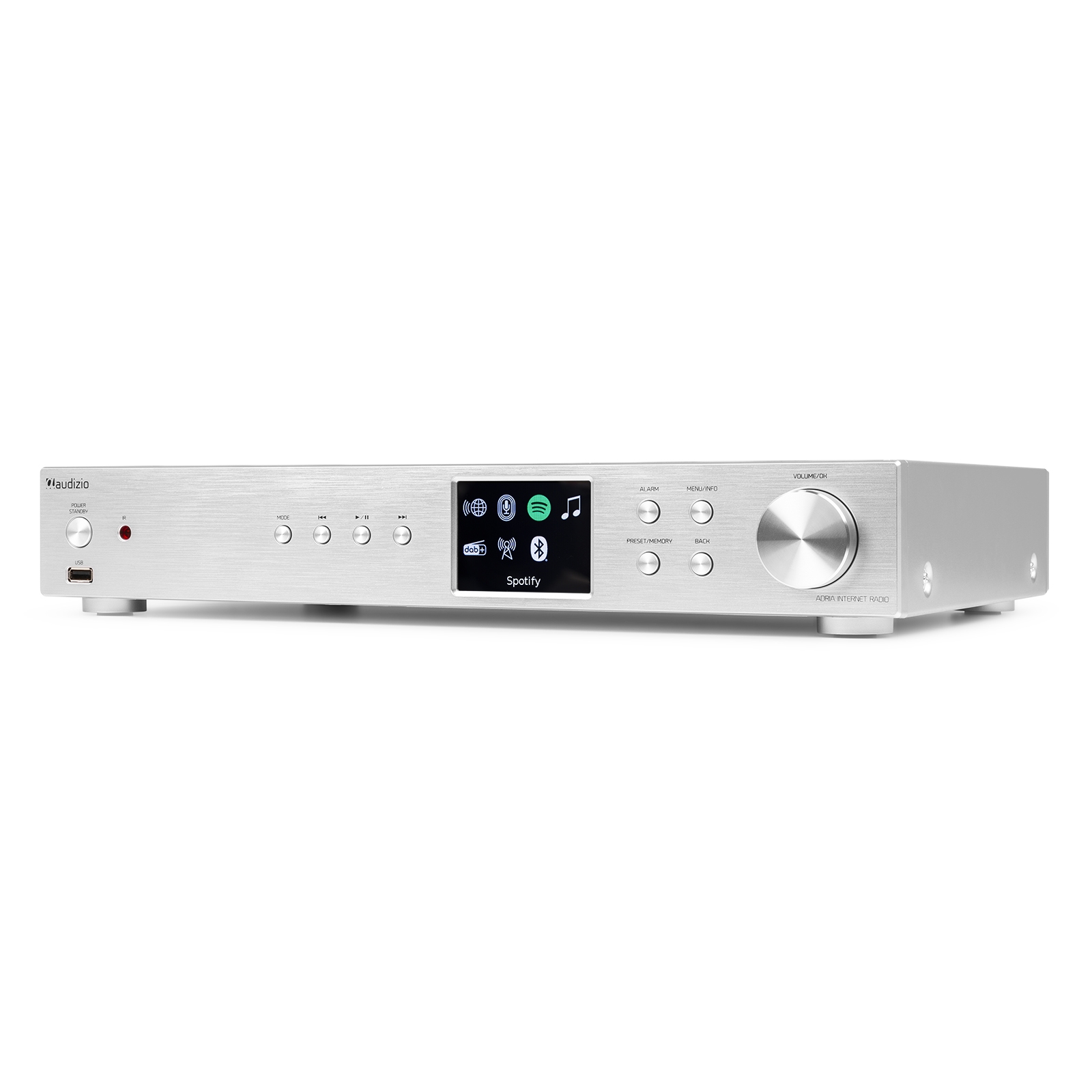 Adria WiFi Internet Radio with DAB+ and BT Alu – Audizio