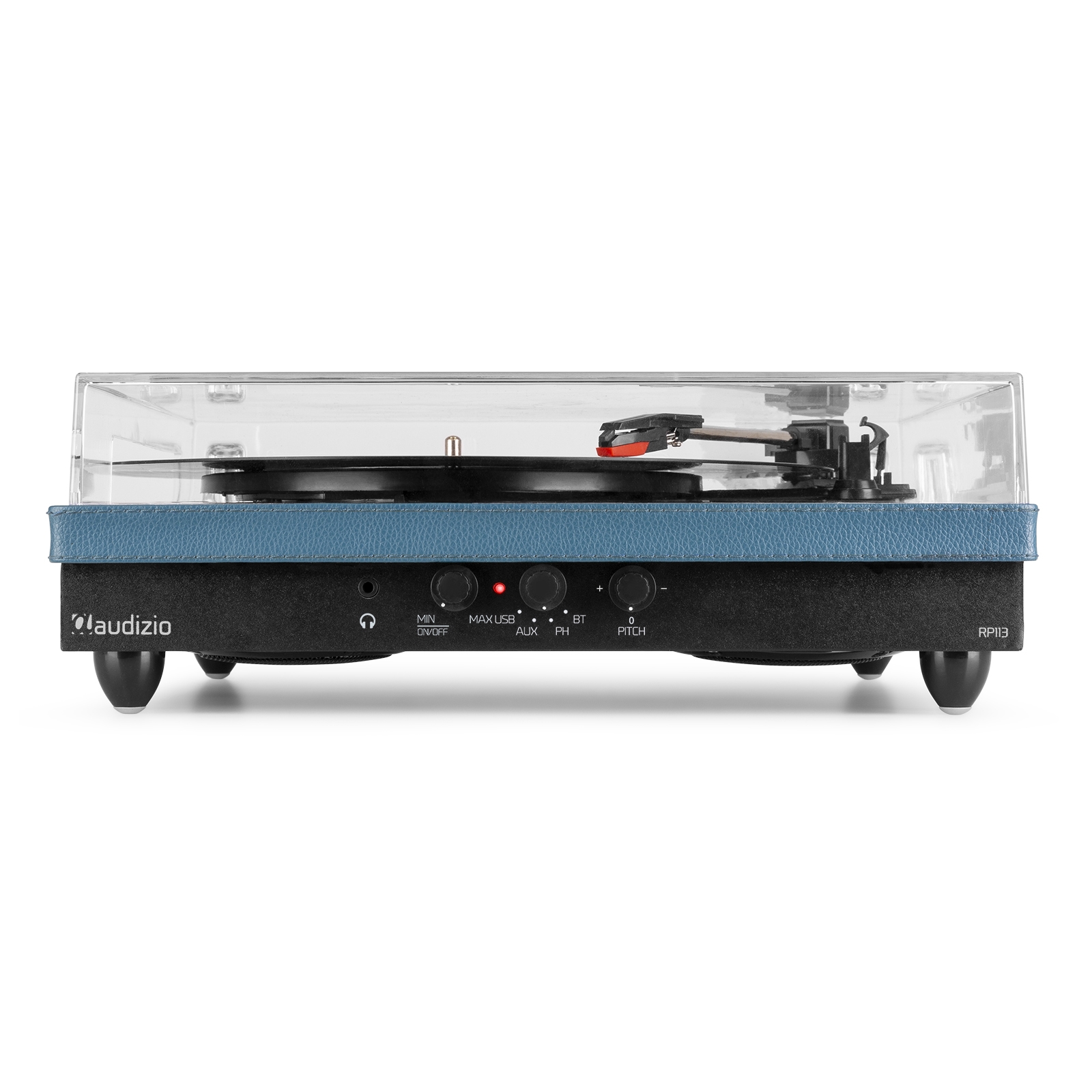 RP113D Record Player with BT in/out Dark Blue – Audizio
