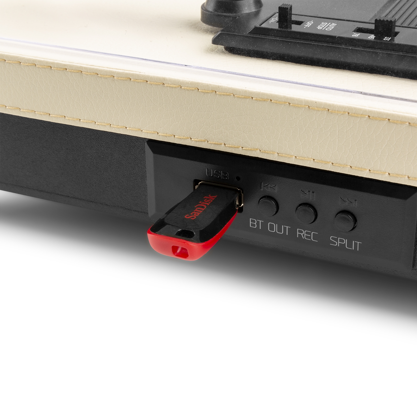 RP113C Record Player with BT in/out Cream – Audizio
