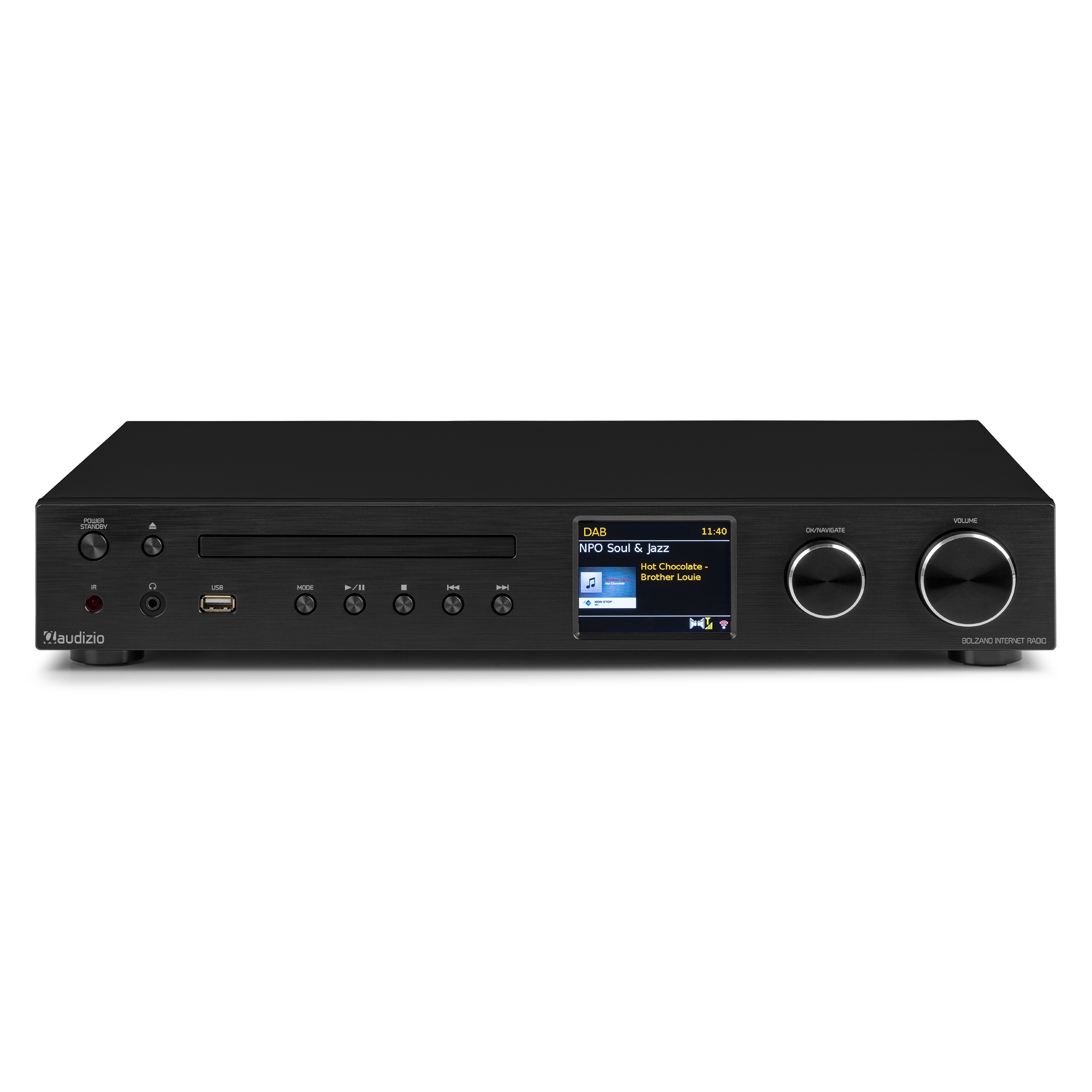 Bolzano Internet Receiver with Amplifier, DAB+ and CD Player Black ...
