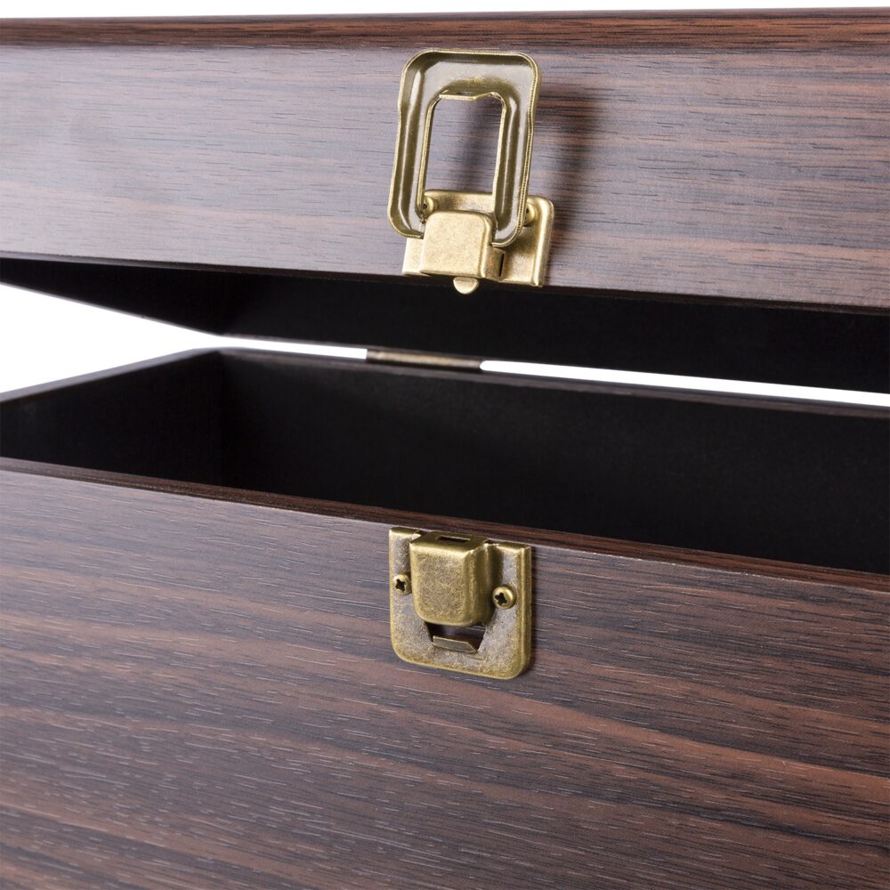 RC32 Vinyl Record Case Dark Wood – Audizio