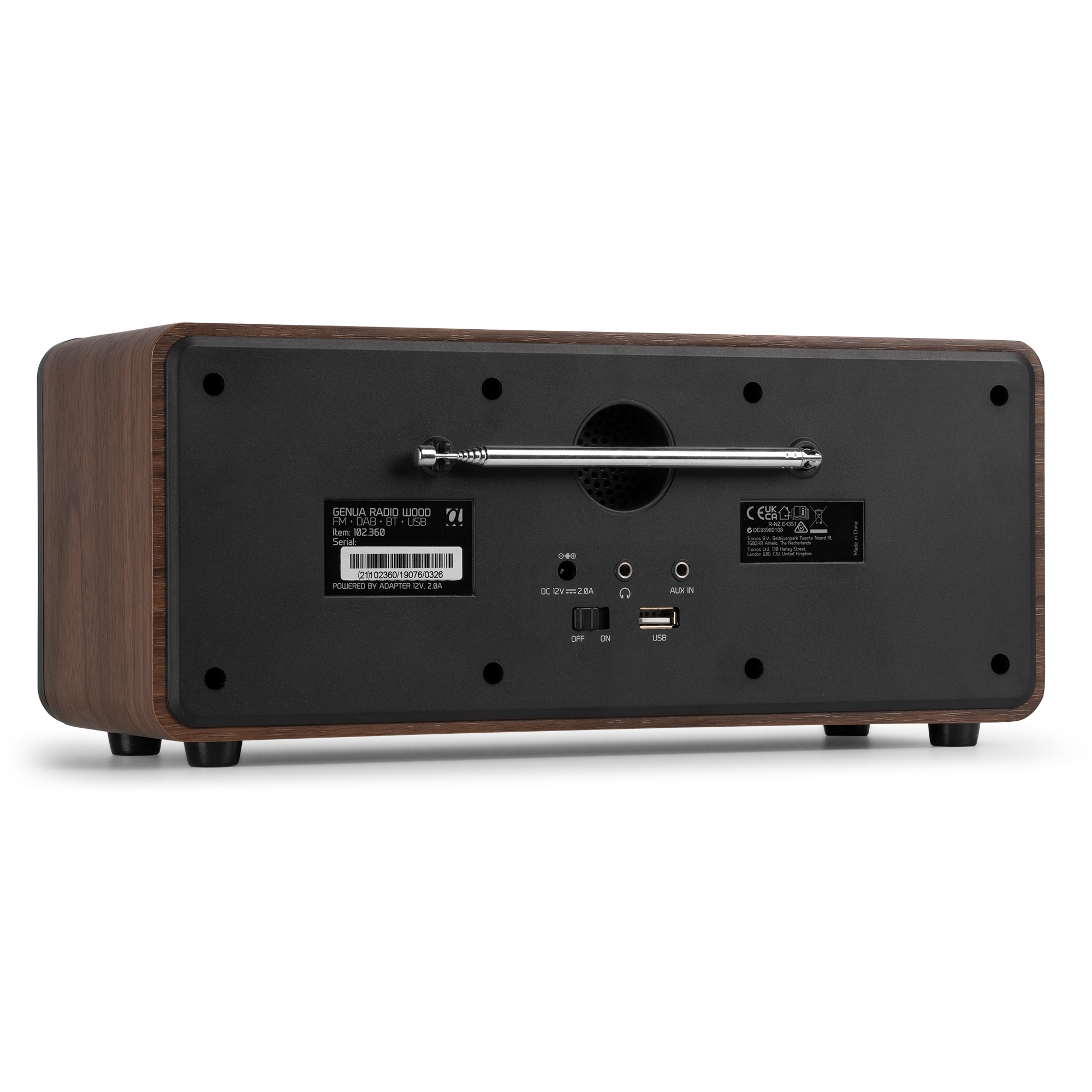 Genua DAB+ Stereo Radio Wood – Audizio