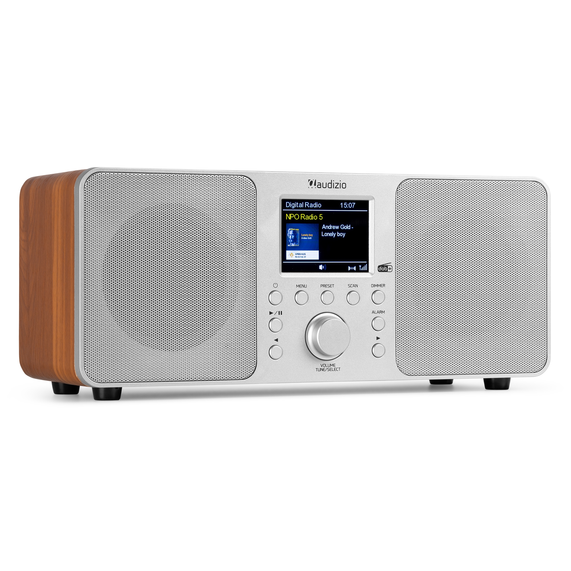 Genua DAB+ Stereo Radio Silver – Audizio
