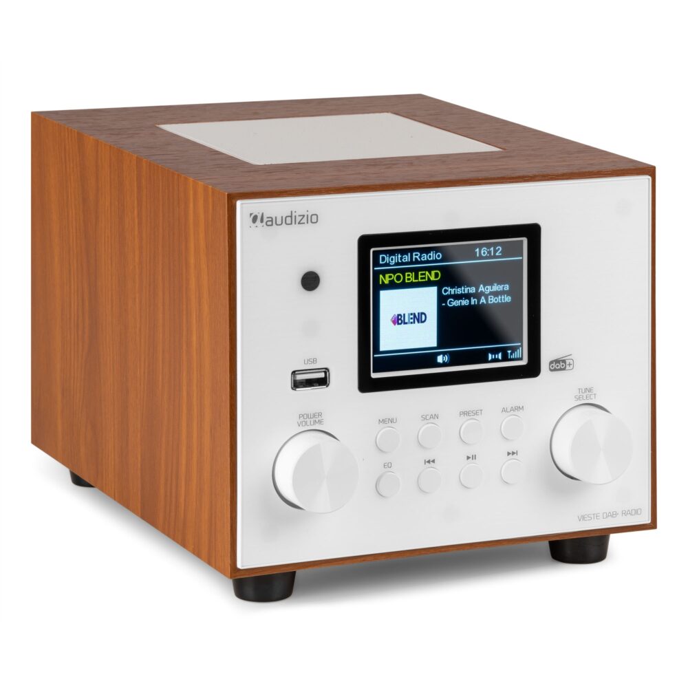 Vieste DAB+ Radio with Subwoofer White – Audizio